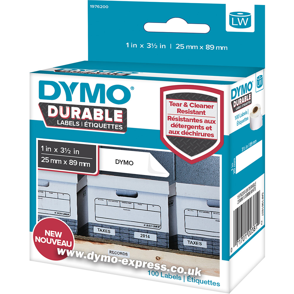 Dymo DURABLE LabelWriter 1976200 Shelving Labels STARTER (100 labels ...